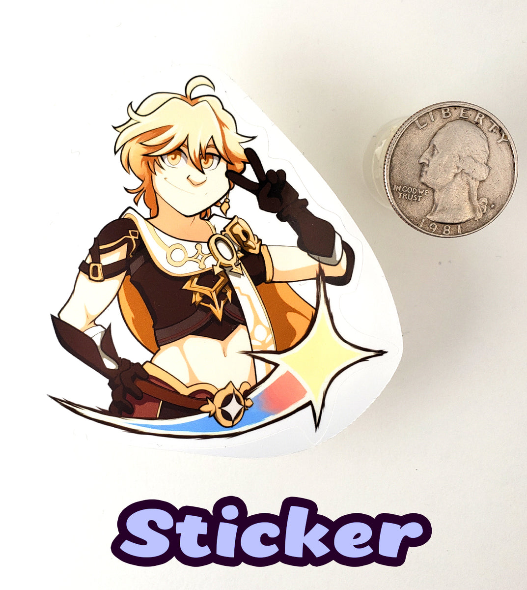 Aether - Genshin Impact Male Traveler Sticker – Manifested Dreams